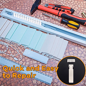 Smatagee 12Sets Vertical Window Blind Stem and Gear for Vanes Carrier of 3-1/2" or 5" Vertical Blinds Components Used for Headrail,Carrier Stem Vertical Blinds Curtain Accessories