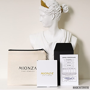 MIONZA 14K Solid Gold Cross Necklace for Women, Women’s Yellow Gold Cross Pendant Necklace | Christian Necklace, Crucifix Necklace, Gift for Her 18''