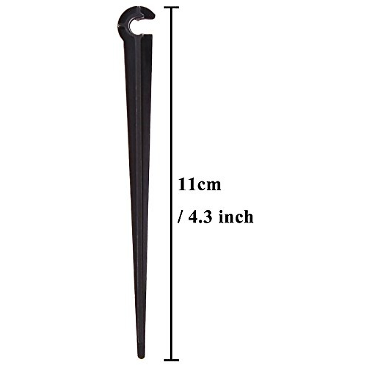 UCLEVER 100pcs Irrigation Drip Support Stakes for 1/4-Inch Tubing Hose Flower Beds, Vegetable Gardens, Herbs Gardens