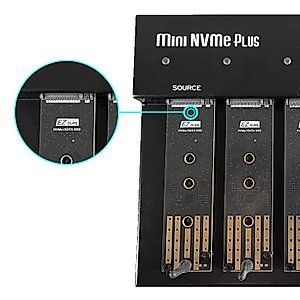EZ Dupe 1 to 4 M.2 Duplicator - M.2 NVMe / M2 SATA NGFF (PCIe/ACHI NVMe) B Key, M Key, B+M Key 2230 2242 2260 2280 Module Internal SSD Cloner Copier 45MB/Sec MiniNVMe Plus