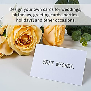 Place Cards for Table Setting - 50 Pack White Blank Tent Place Cards for Weddings,Table Seating Cards,Name Tents Placecards 3.7" x 2.48"(folded)