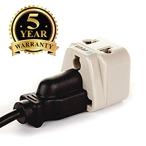 OREI US to Switzerland Plug Adapter -Switzerland Travel Adapter - Type J - Universal 2 in 1 - CE Certified - RoHS Compliant - Beige (DB-11A)