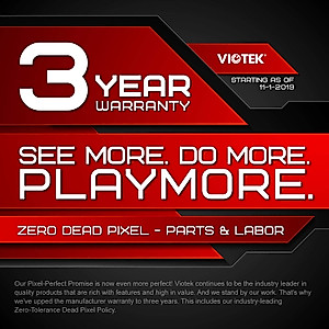 Viotek GFV24C 24-Inch Ultra-Thin 144Hz Gaming Monitor | 1080P 4ms (OD) | G-Sync-Compatible FreeSync FPS/RTS | HDMI DP 3.5mm | Zero-Tolerance Dead Pixel Policy (VESA)