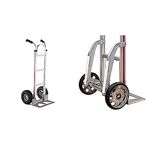 Magline HMK116UA4 Aluminum Hand Truck, Flared Double Pistol Grip Handle, Pneumatic Wheels, 500lbs Capacity & 86006 C5 Stair Climber Kit for Standard Hand Truck'
