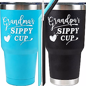 Grandma and Grandpa Mugs, Grandma Sippy Cup, Christmas Gifts, Grandpa Cups, Grandpa Sippy Cup Tumbler, Birthday Gifts for Grandparents, Grandparent Cups and Mugs, Grandma Gifts from Grandchildren