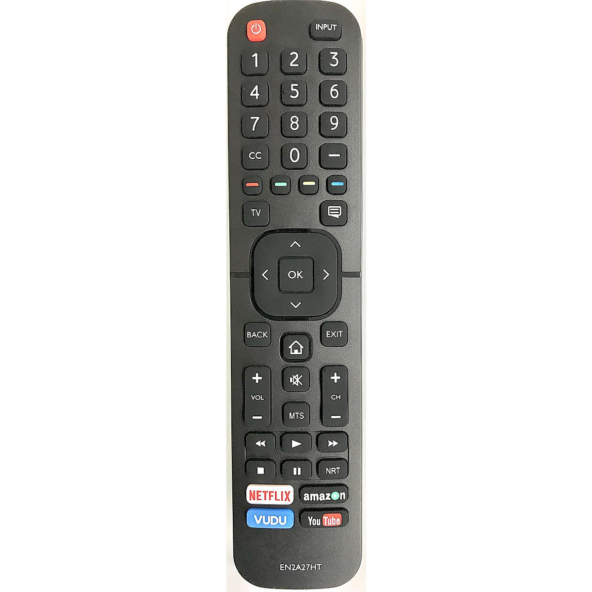 Universal for Hisense-Smart-TV-Remote, EN2A27HT Remote Compatible with All Hisense 4K LED HD UHD Smart TVsl with Netflix, YouTube, VUDU Buttons