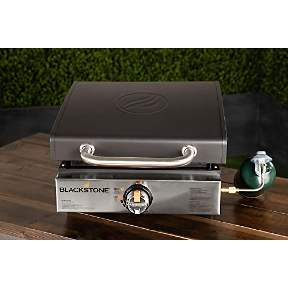 Blackstone 1814 Stainless Steel Propane Gas Portable, Flat Top Griddle Frill Station for Kitchen, Camping, Outdoor, Tailgating, Tabletop, Countertop – Heavy Duty & 12, 000 BTUs, 17 Inch, Black