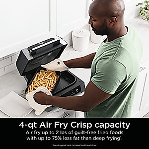 Ninja DG551 Foodi Smart XL 6-in-1 Indoor Grill with Air Fry, Roast, Bake, Broil, & Dehydrate, Foodi Smart Thermometer, 2nd Generation, Black/Silver