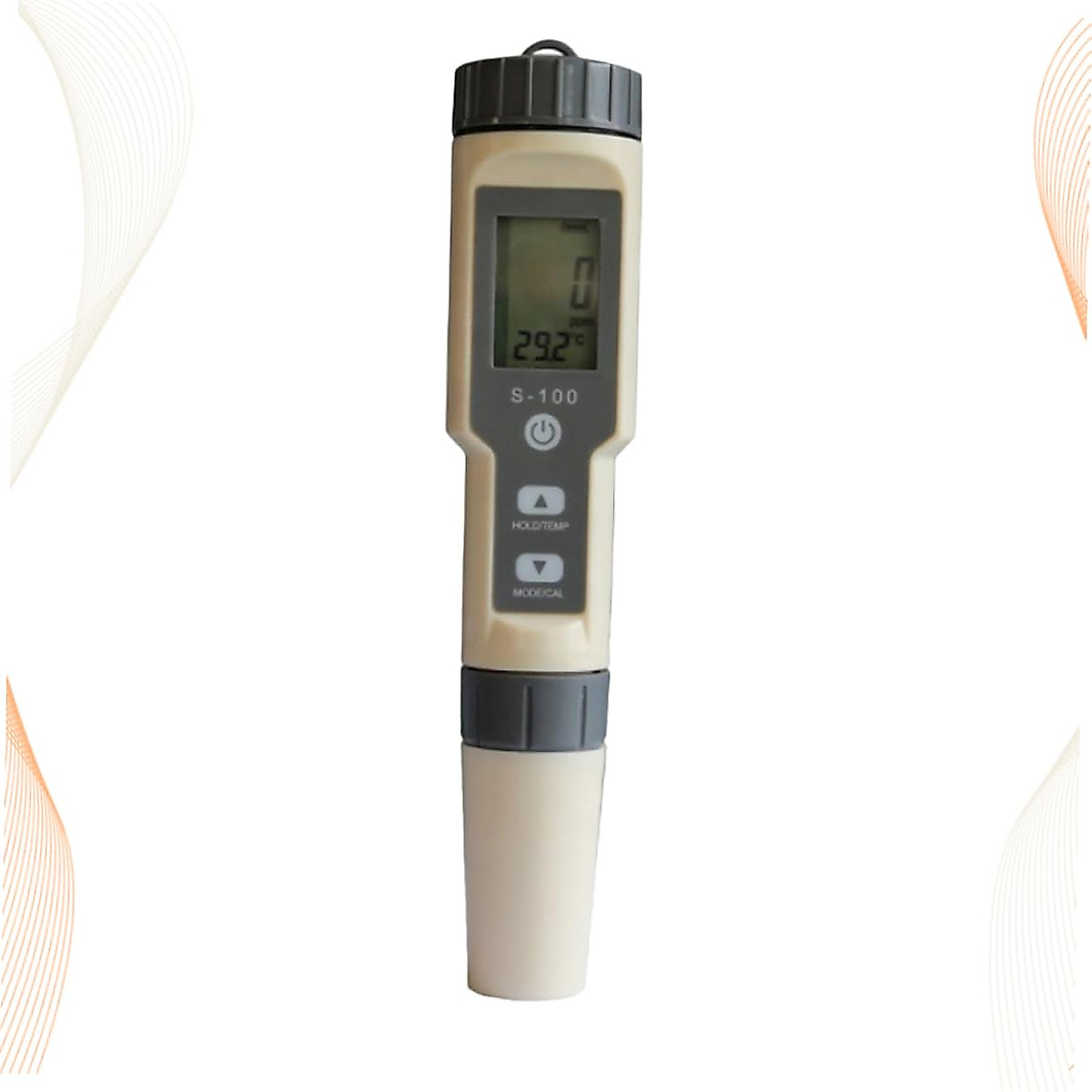 GARVALON Water Quality Tester Temperature Tester Hydrometer Tds Water Quality Testing Pen Water Salimeter Salt Meter Salt Water Gravimeter Light Grey