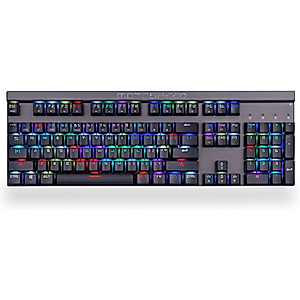 K97 RGB Backlit Mechanical Keyboard Full 104-Key Red Switches | N-Key Roll-Over Anti-Ghosting Gaming Keyboard