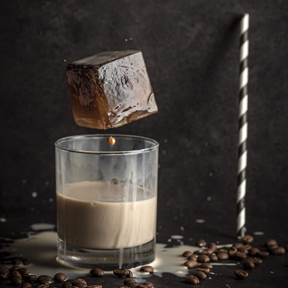 DRINKSPLINKS Ice Cube Tray Megacube Shaped Premium Silicone Mold Freezer Tray & Oven-Safe Meal Prep Container | Ice For Cocktails & Water Bottles | Meal Prep, Baby Food | Bartender Ice