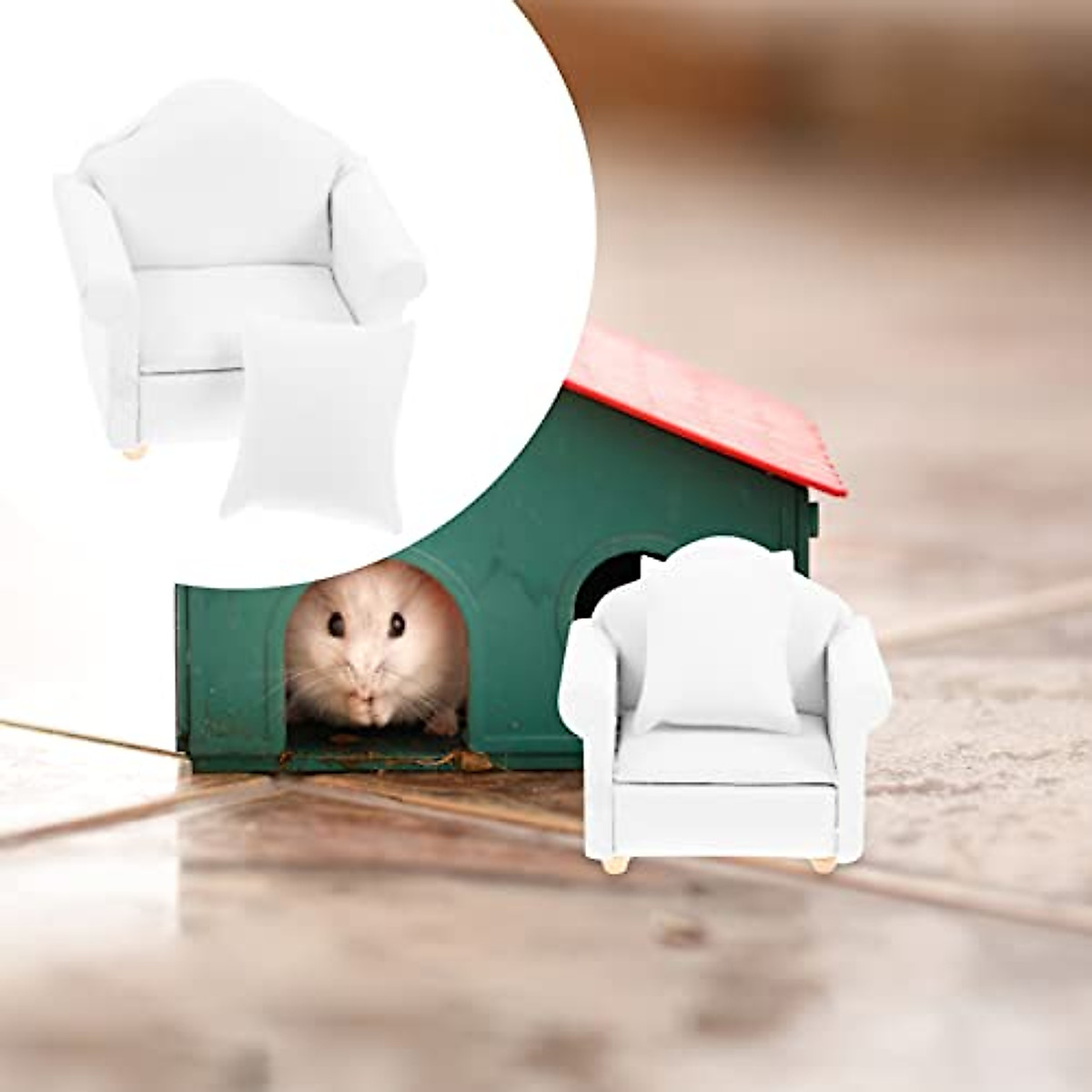 Ipetboom 1PC Hamster Mini Bed Warm Small Pets Animals House Bedding Cozy Nest Cage Accessories Lightweight Cotton Sofa for Dwarf Hamster