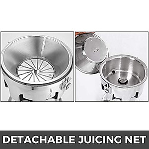 VBENLEM Commercial Juice Extractor Heavy Duty Juicer Aluminum Casting and Stainless Steel Constructed Centrifugal Juice Extractor Juicing both Fruit and Vegetable