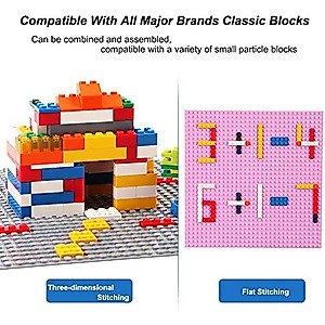 LVHERO 16 Pcs Classic Baseplates Building Plates for Building Bricks 100% Compatible with All Major Brands-Baseplate, 10" x 10" (Multicolored)