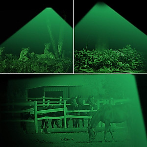 TRAIL WATCHER Deer Feeder Light Hog Hunting Green Light Spotlight PIR Motion Sensor 120°Angle IP65 Waterproof Outdoor Animal Game Feeder Cage (F1)
