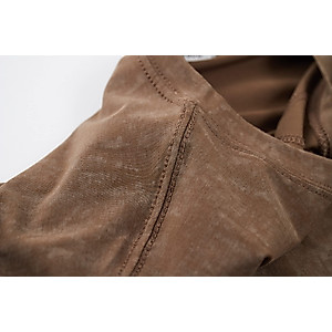 KLIEGOU Men's T-Shirts - Elasticity Cotton Crew Neck Tees 2166 Khaki XXXL