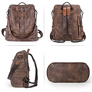 CLUCI Leather Backpack Purse for Women Convertible Large Travel Ladies Designer Fashion Casual Shoulder Bag