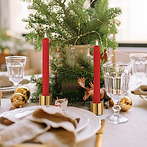 Sziqiqi Candle Sticks Candleholders for Wedding - Unique Aluminium Candlestick Holders Pack of 12 for Taper Candles Wedding Vintage Candle Holder Gold Centerpieces for Holidays Anniversary