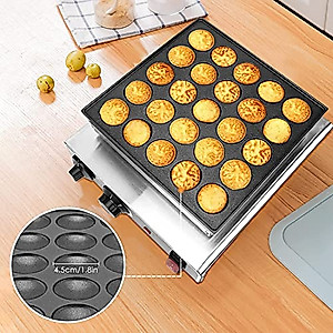Mini Pancakes Maker LIVOSA 25PCS Muffin Machine 110V Household Electric Pancake Machine with Accessories Kitchen Appliances for Muffins and Pancakes
