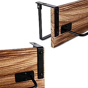 PHUNAYA Floating Shelves,Wall Mounted Shelf for Kitchen,Living Room,Bedroom,Bathroom Storage,Rustic Wood,Set of 2