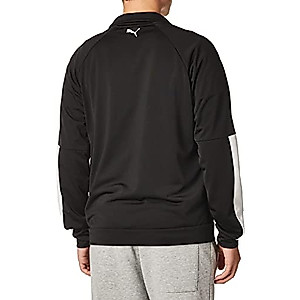 PUMA Men's Contrast Jacket 2.0, Black/White, L