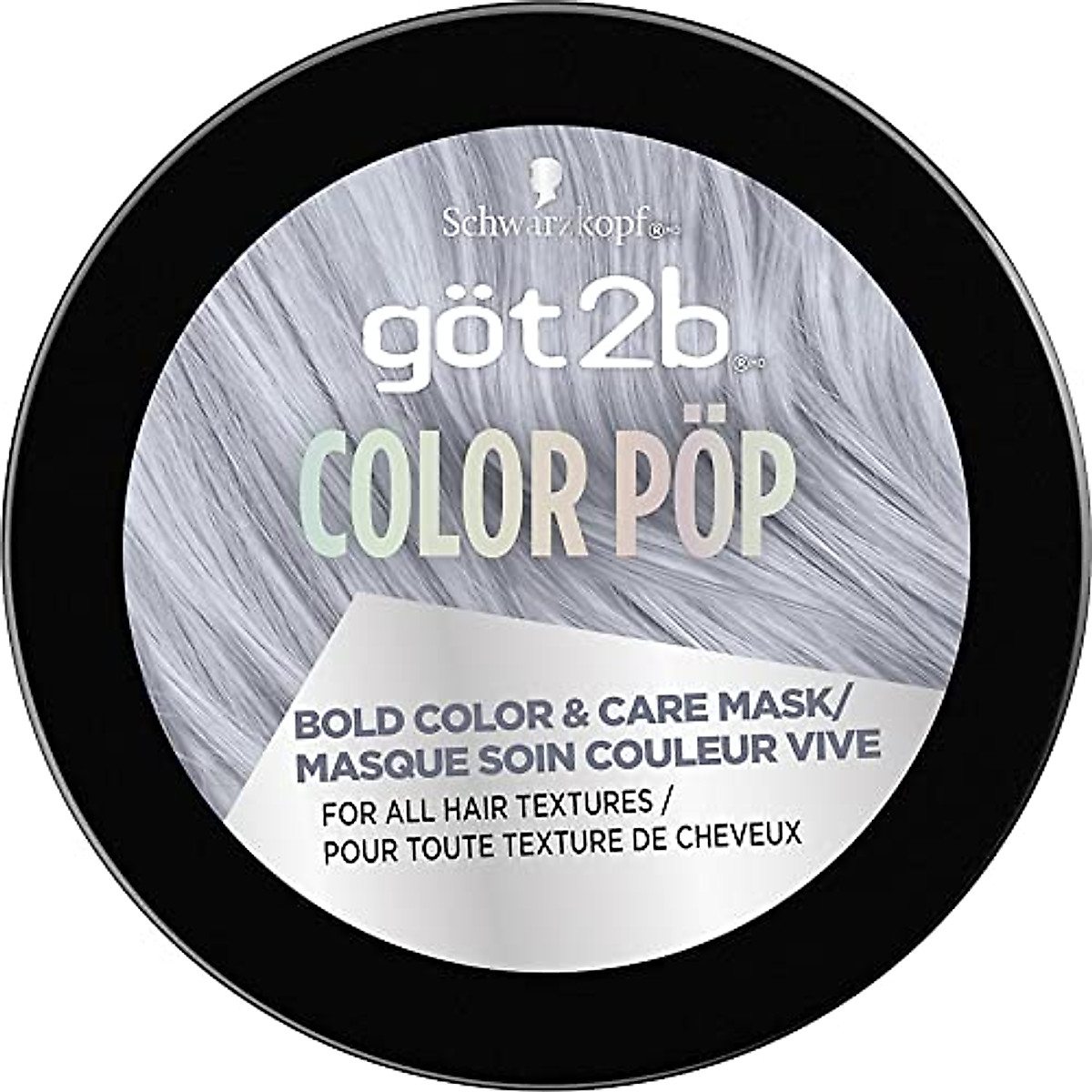 Got2b Color Pop Semi-Permanent Hair Color Mask, Silver, 5.1 oz