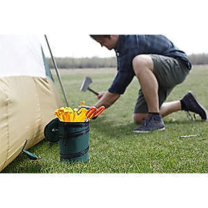 Coghlan's Pop-Up Mini Bin for Trash or Storage, 5.9 x 7.8 inches, Durable 600D Nylon, 0.89 Gallon Volume, Green