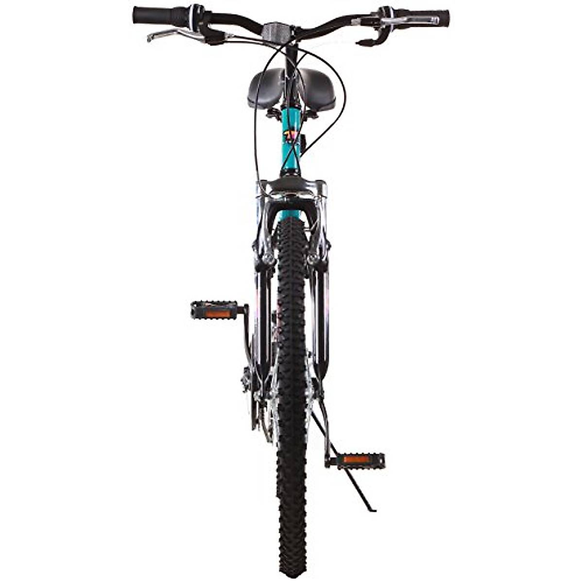 TITAN Trail 21-speed Suspension Women's Mountain Bike, 17-Inch Frame, Black and Teal