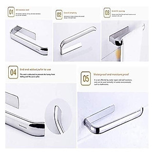 Towel Rack Stainless Steel Towel Rail Wall-Mounted Towel Bar Towel Rack Towel Holder for Balcony Kitchen Bathroom Home Decoration