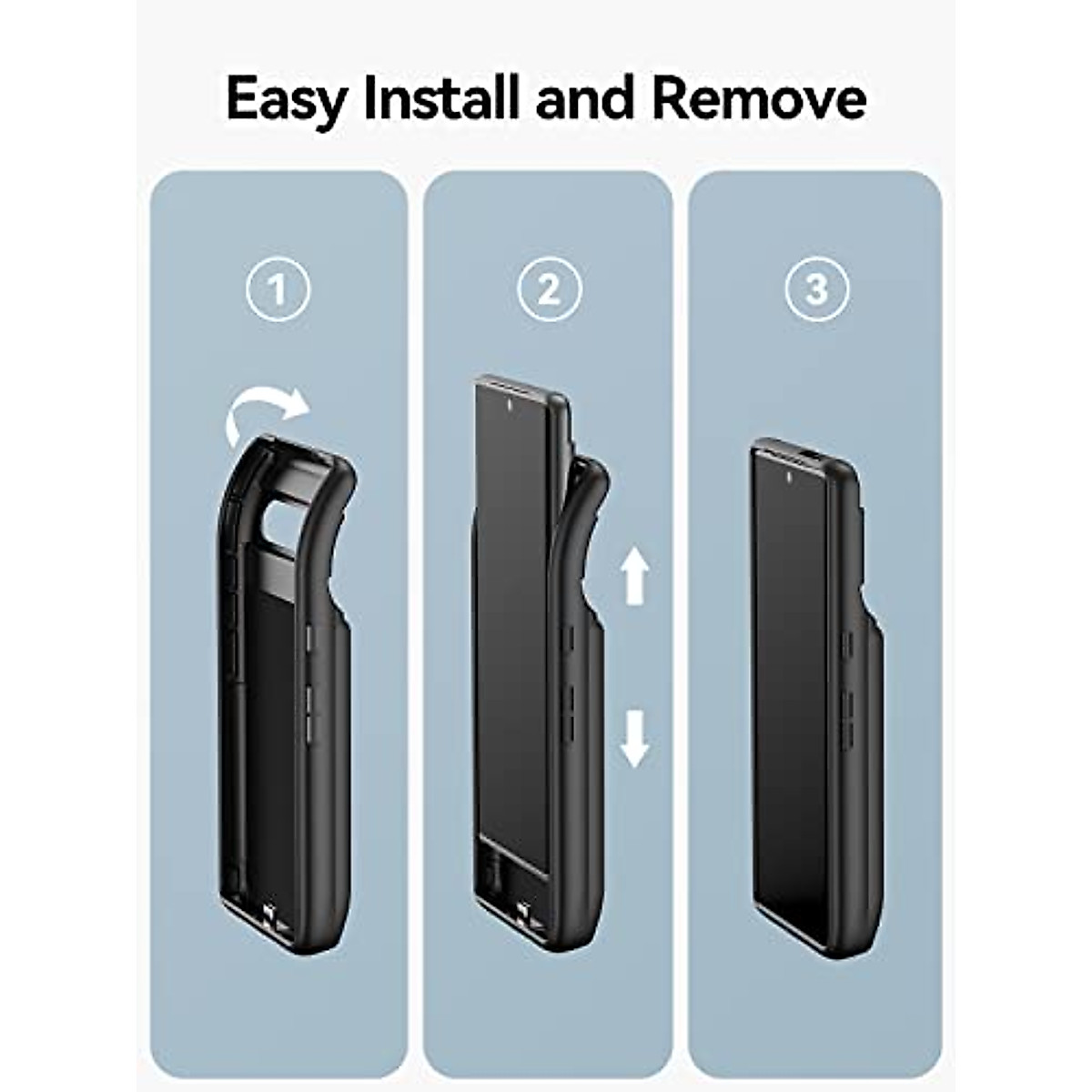 NEWDERY 10000mAh Battery Case for Google Pixel 7 Pro, Ultra Powerful Rechargeable Charger, Protective Extended Backup - Black