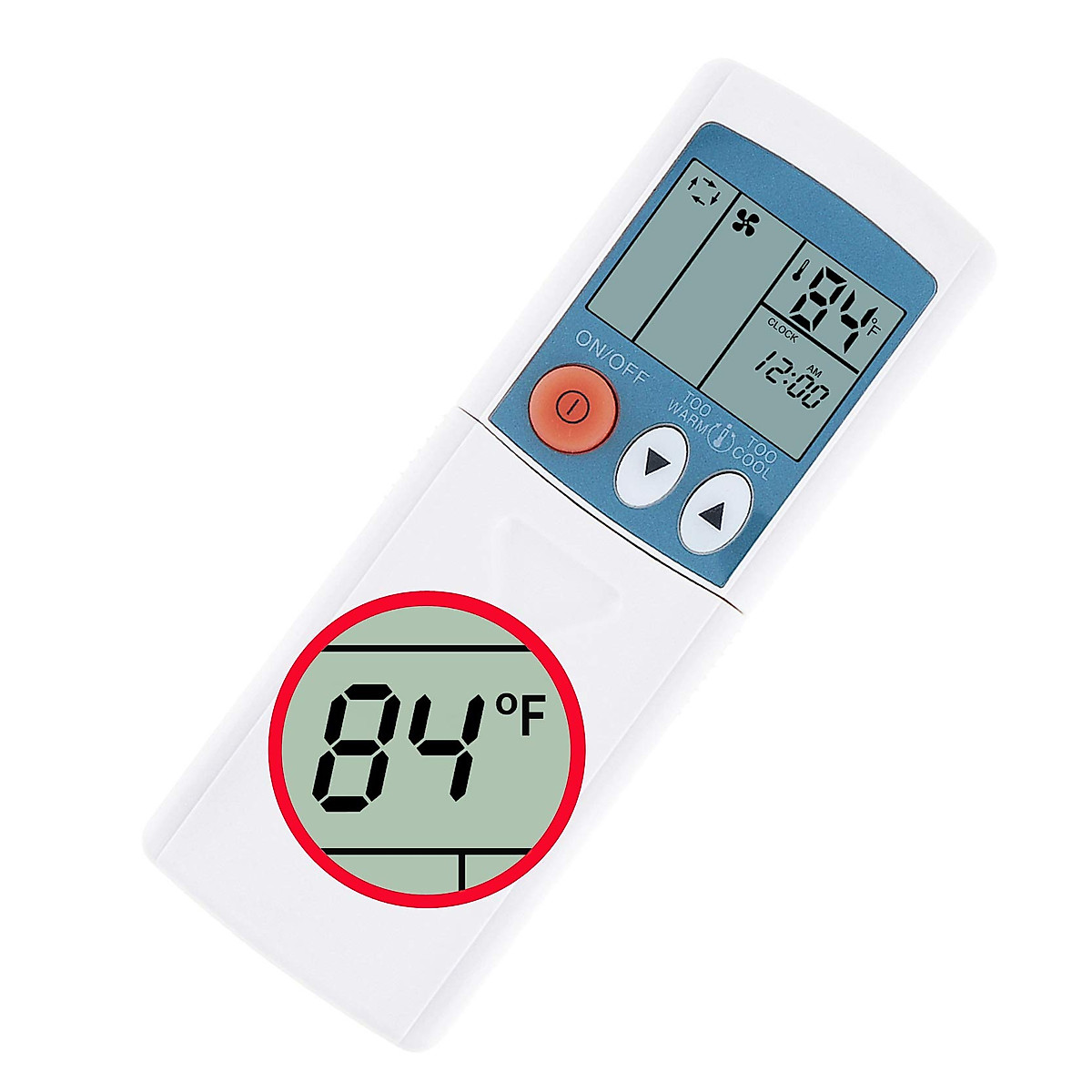 RCECAOSHAN Compatible with Mitsubishi Electric Mr Slim Air Conditioner Remote Control MS12NN2 MS15NN2 MS17NN2 MS09NW2 MS09TW Display in Fahrenheit