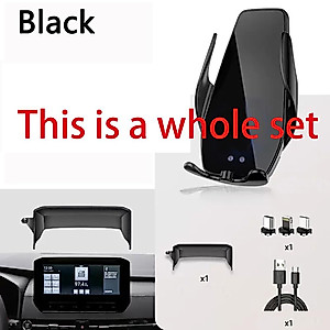 Car Phone Holder fit for Mitsubishi Outlander 2023 Screen Navigation Bracket Magnetic New Wireless Charging Rack Air Vent Cell Phone Stand Clip Automobile Mount (NOT for 8 Inch Screen) (Black)