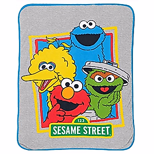 Franco Manufacturing Sesame Street 46" X 60" Plush Throw