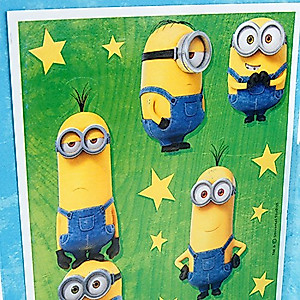 Hallmark Birthday Card for Kids (Minions, Stickers Included)