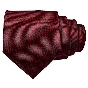 JEMYGINS Burgundy Wool Tie Cashmere Necktie and Pocket Square with Tie Clip Sets for Men(3)