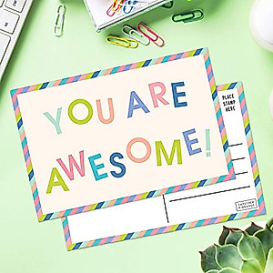 Sweetzer & Orange You Are Awesome Cards Postcards Pack (60 Post Cards) 4x6 Postcards for Kids and Adults. Positive Affirmations Cards, Kindness Cards, Employee Appreciation Awesome Notes