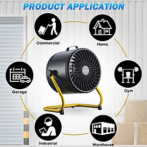Bestronair 16 Inch 4800 CFM High Velocity Powerful Turbo Floorl Fan, Full-Size Whole Room Air Circulator Fan with 3-Speed Wind Adjustment and 360° Adjustable Angle for Shop Gym Garage Living Room
