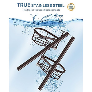 SEIRIONE Rustproof Shower Corner Caddy Organizer for Bathroom,Tension Pole with 4 Baskets, for Bathtub Storage Rack,39.2 to 113 Inch Height, Bronze