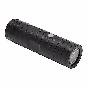 Jopwkuin Mini Sports Camera, Support Memory Card Aluminum Alloy Bike Helmet Camera Recorder Easy to Install USB Rechargeable IP66 Waterproof with LED Light for Outdoor