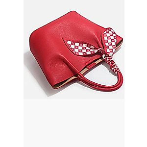 Bagkcopp Set of 2 Red Purses and Handbags for Women Shoulder Tote Bags Top Handle Satchel,Bride and Bridesmaid Handbag