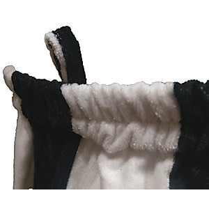 spa Wraps for Women with Fastening Strap Terry Women Bath Cabana Stripe Towel - Cabana Black - XXL