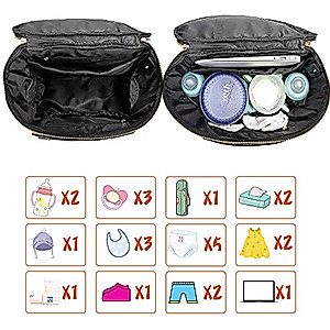 Ezgnuk Leather Diaper Bag Backpack, Travel Back Pack,Large Capacity Maternity Baby Nappy Organizer with USB Charging Port…