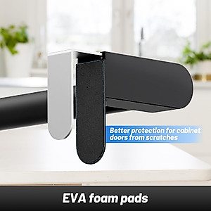 VEHHE Kitchen Towel Holder - 2pcs Over Cabinet Door Hand Dish Towel Bar Rack Holders with 2 Hooks＆ VEHHE Kitchen Towel Holder, Retractable Kitchen Towel Rack, Hooks Adjustable to Door Thickness.