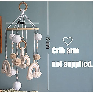 Neutral Boho Rainbow Baby Mobile for Crib Mobile Nursery DéCor