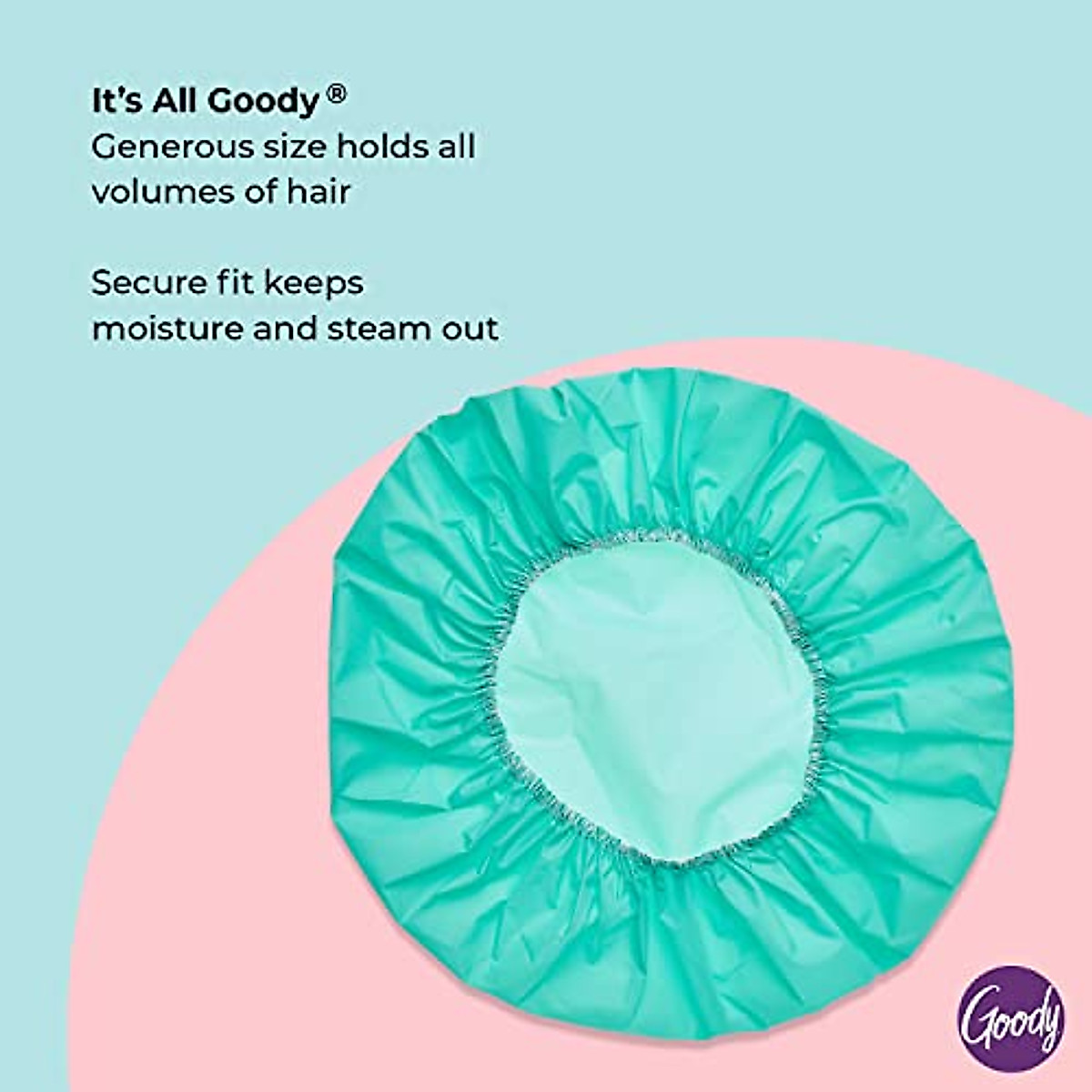 Goody Styling Essentials Shower Cap, 1 Count - Protect Your Hairstyle While Remaining Comfortable - Made with Durable and Waterproof Materials - Hair Accessories for Men, Women, Boys, and Girls