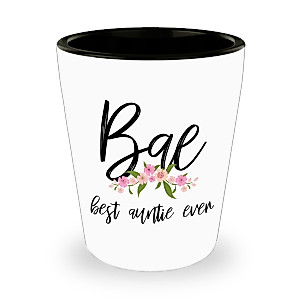 SpreadPassion Bae best Auntie Ever Shot Glasses - Great birthday gifts idea for Aunt