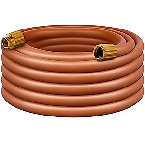 Worth Garden Hybrid 25 Feet Garden Hose, No Leak 5/8-Inch Flexible Lightweight Water Hose - Male to Female Fittings - 8 YEARS WARRANTY