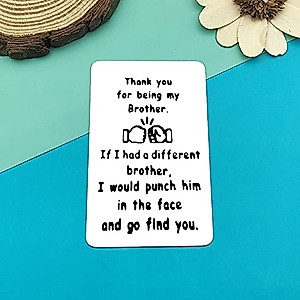 Brother Gift from Sister Brother Engraved Wallet Card Gift Brother Birthday Card Gift Appreciation Gift for Big Brother Little Brother Step Brother Wedding Retirement Graduation Gift Family Present