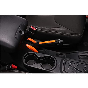 SZDEDA Fit for Jeep Wrangler JK 2011-2017 ABS Handbrake Handle Trim Decoration Cover 1PCS Interior Car Accessories (Orange)