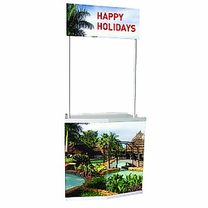 Portable Counter Display with Header, Counter, Black Color Bag,22x28